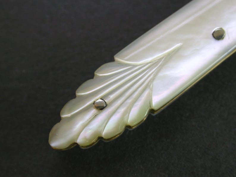 Victorian Quill Tool With Decorative Mother of Pearl Handle by Brookes ...