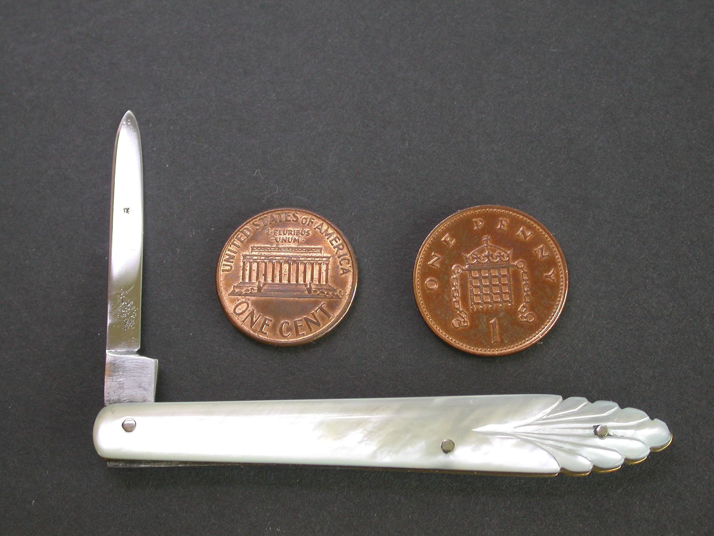 Victorian Quill Tool With Decorative Mother of Pearl Handle by Brookes ...