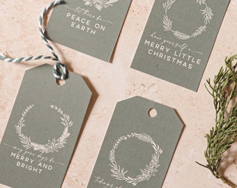 Green Gift Tags | Etsy