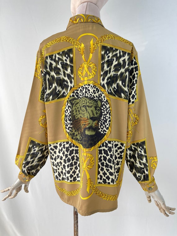 vintage baroque shirt with tiger print - Gem