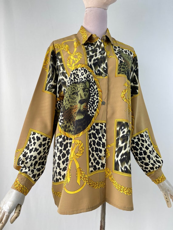vintage baroque shirt with tiger print - Gem