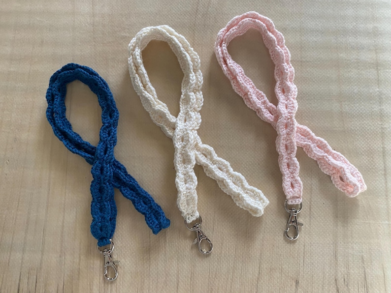 Crochet Lanyards | Crochet ID Badge Holder and Key Hanger - Etsy