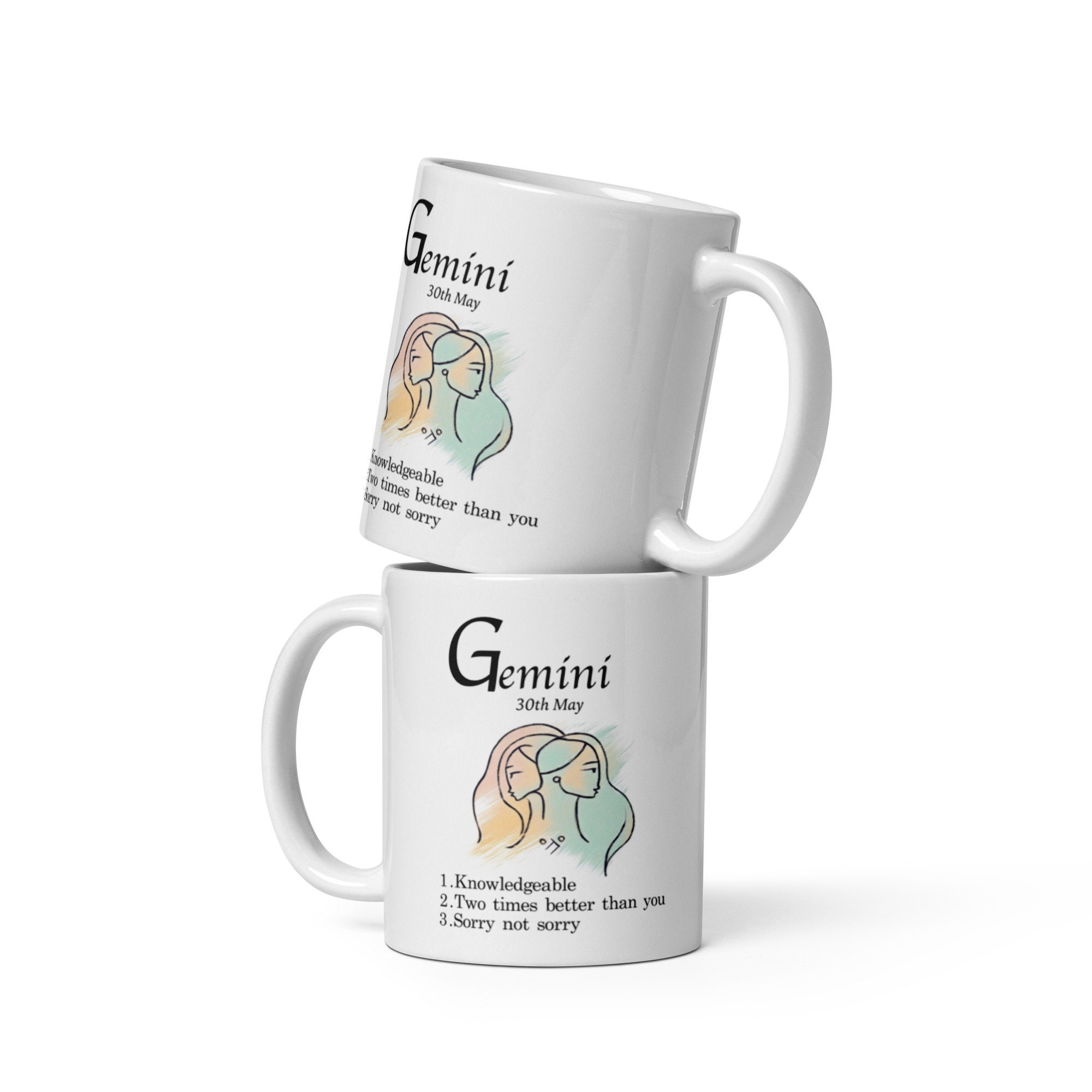Gemini Sign Zodiac Mug Personalised Horoscope Mug Birthday - Etsy UK