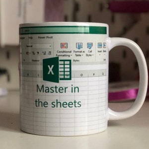 Personalised Freak in the Sheets Excel Mug Funny Gift for Spreadsheet ...
