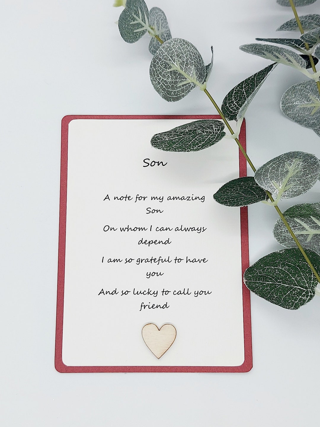 Son Card/ Special Son/ Birthday Card for Son/ Sentimental Keepsake Gift ...