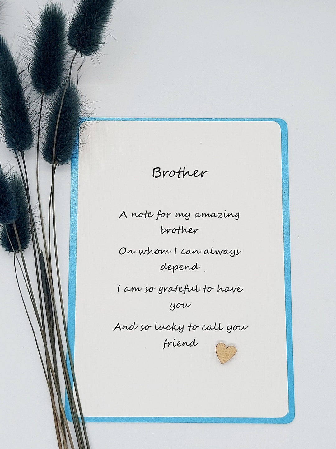 Brother Card/ Birthday Card for Brother/ Sentimental Keepsake for ...