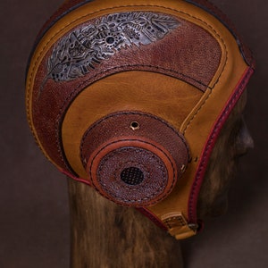 Steampunk Aviator Cap, Blade Runner Helmet, Leather Aviator Cap ...
