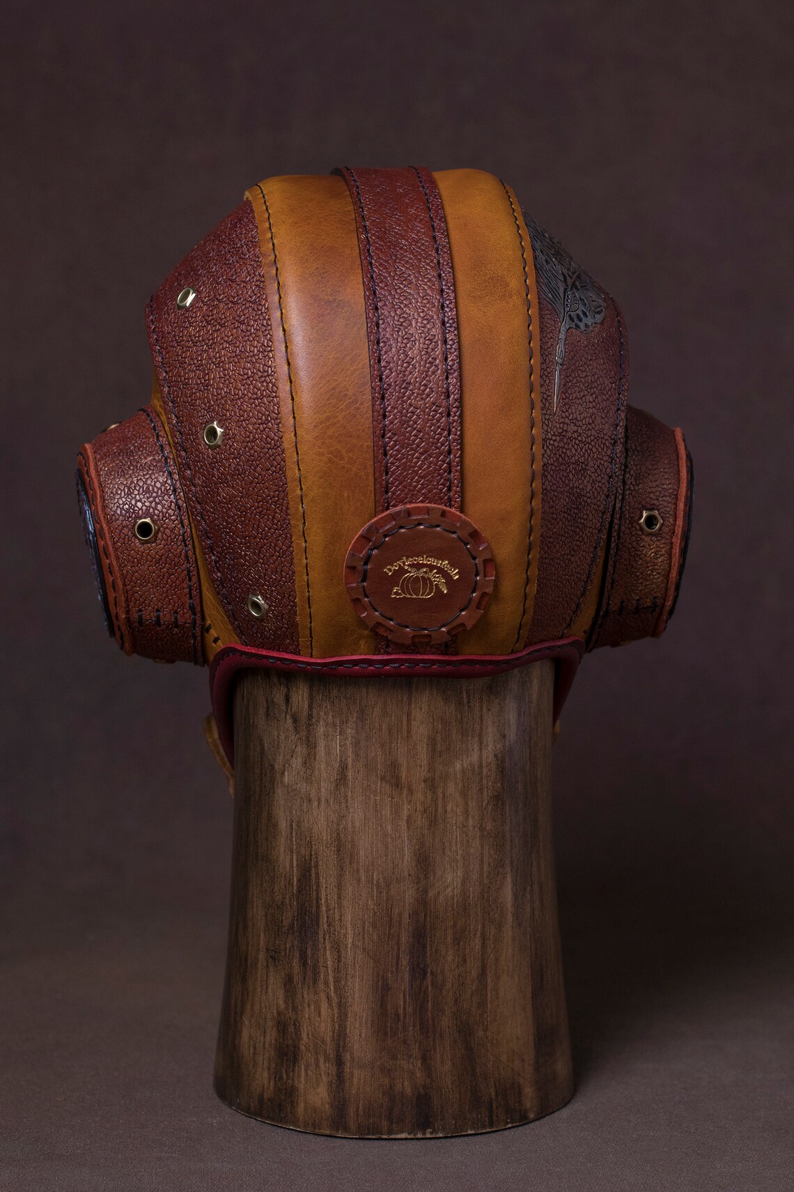 Steampunk Aviator Cap, Blade Runner Helmet, Leather Aviator Cap ...