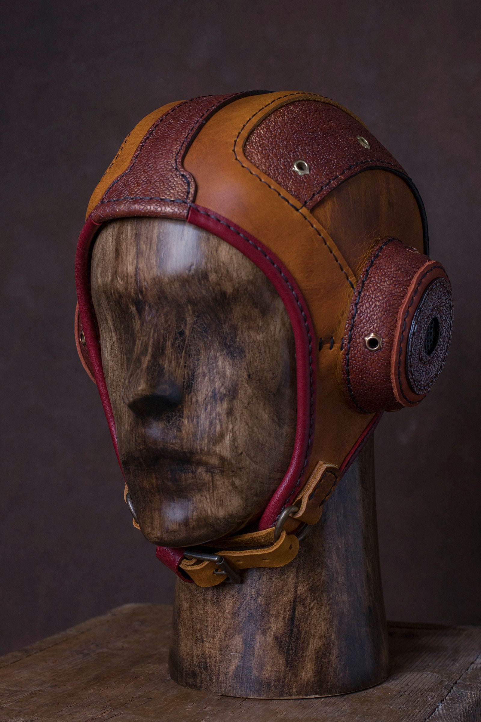 Steampunk Aviator Cap, Blade Runner Helmet, Leather Aviator Cap ...