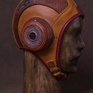 Steampunk Aviator Cap, Blade Runner Helmet, Leather Aviator Cap ...