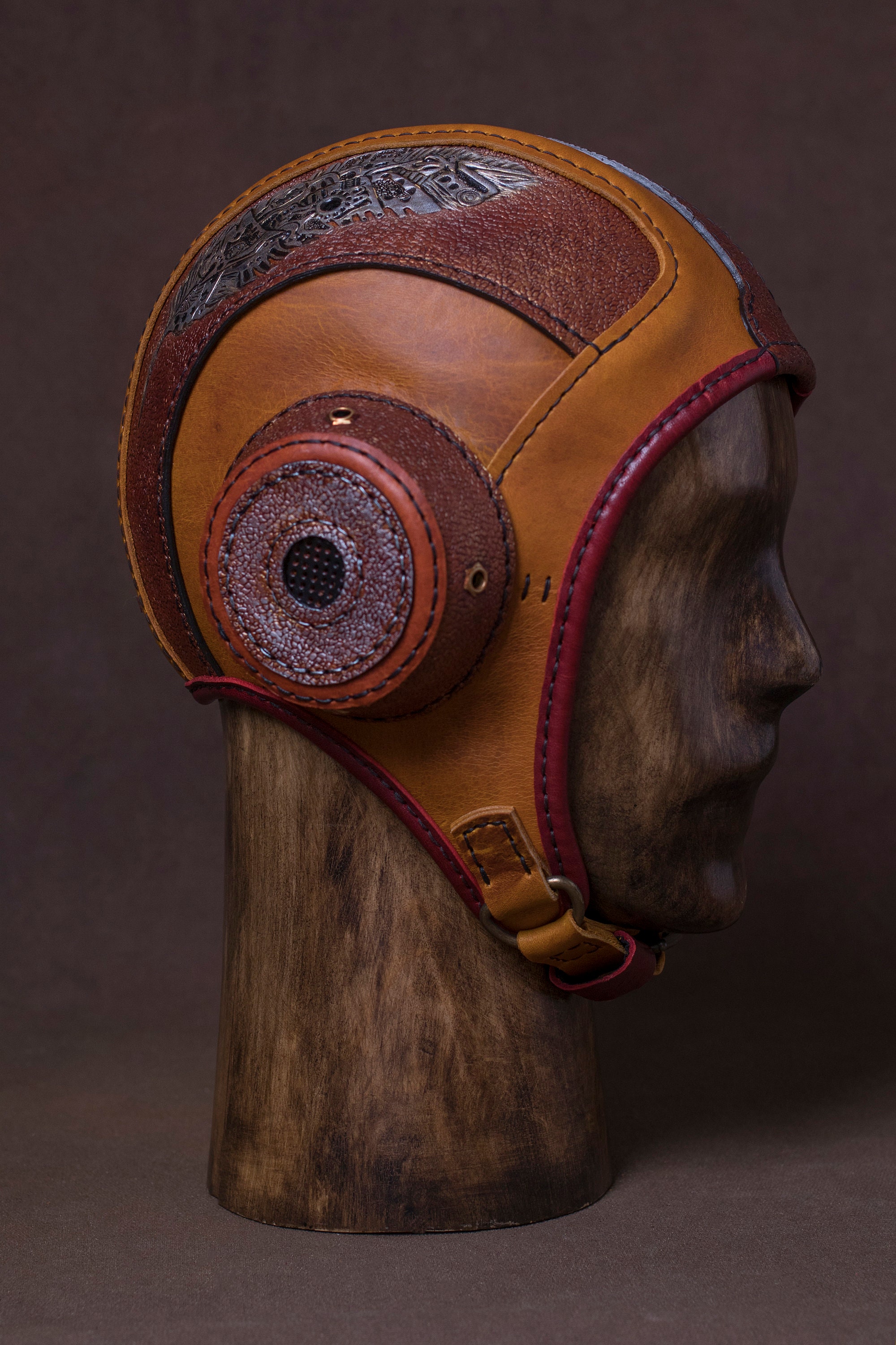 Steampunk Aviator Cap, Blade Runner Helmet, Leather Aviator Cap ...