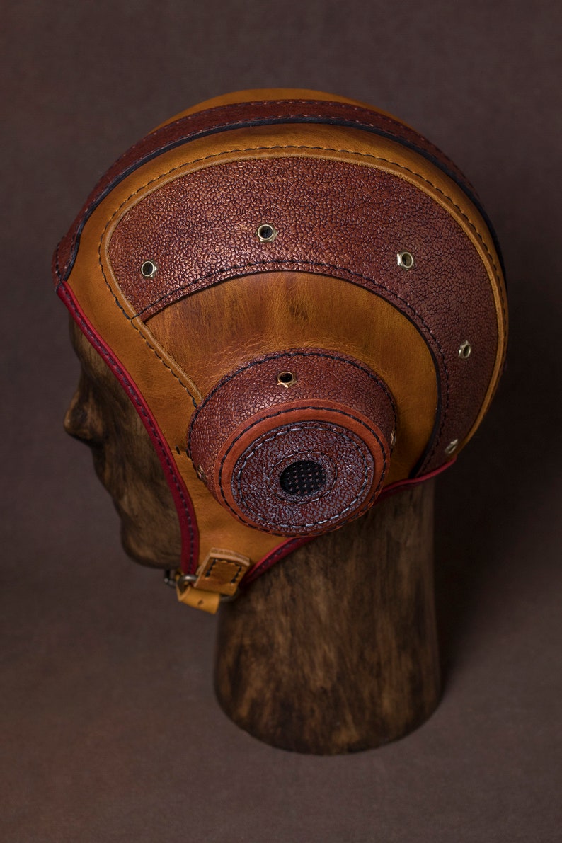 Steampunk Aviator Cap, Blade Runner Helmet, Leather Aviator Cap ...