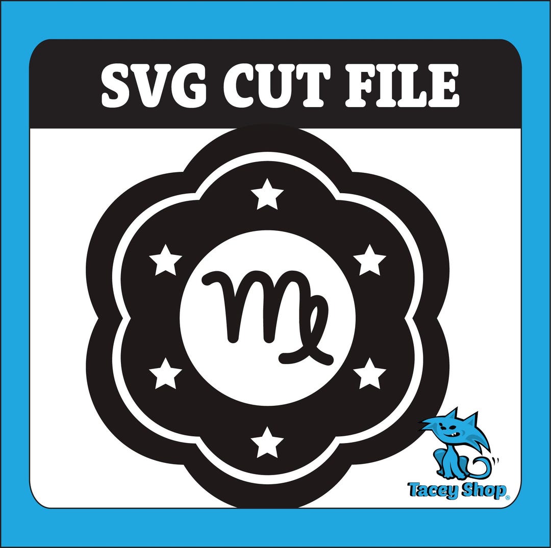 Virgo SVG Cut File Zodiac Sign Symbol Horoscope Astrology Digital ...