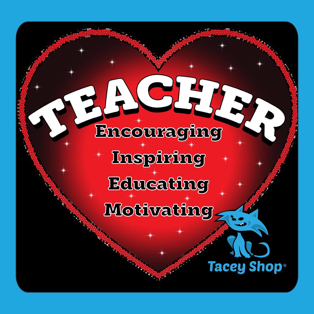 Teacher Appreciation Valentine Heart Design Printable PNG for Greeting ...