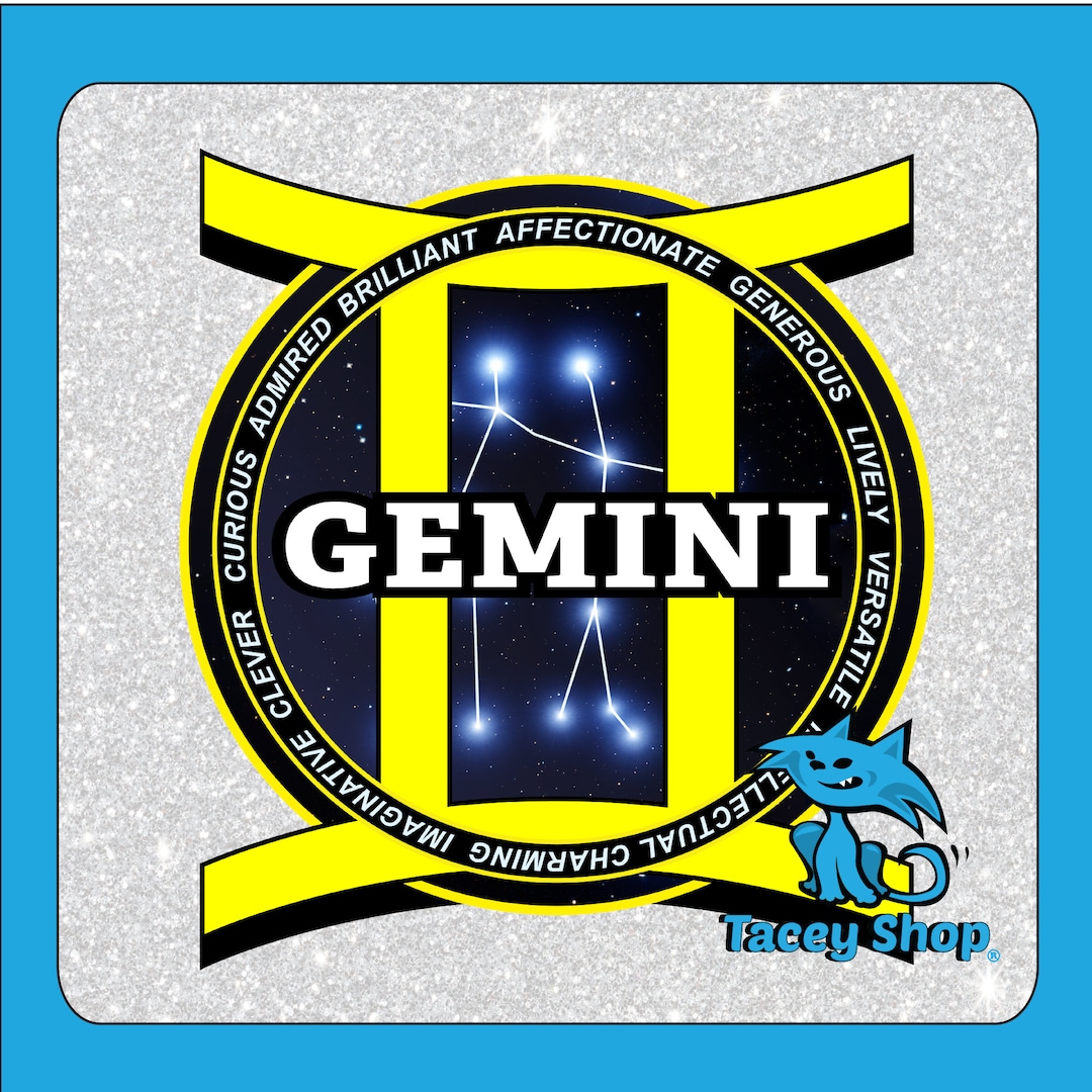 Gemini Zodiac PNG, Gemini Sign Design, Astrology Sublimation, Horoscope ...