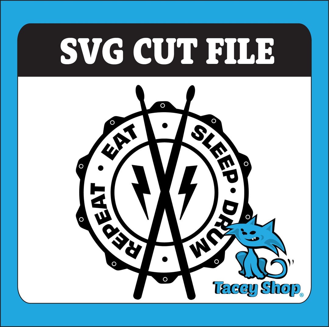 Eat Sleep Drum Repeat SVG • Drummer Cut File for Cricut & Silhouette - Etsy