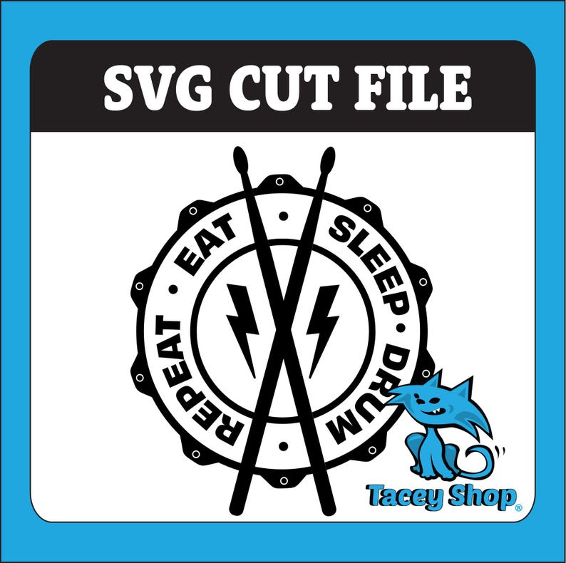 Eat Sleep Drum Repeat SVG • Drummer Cut File for Cricut & Silhouette - Etsy
