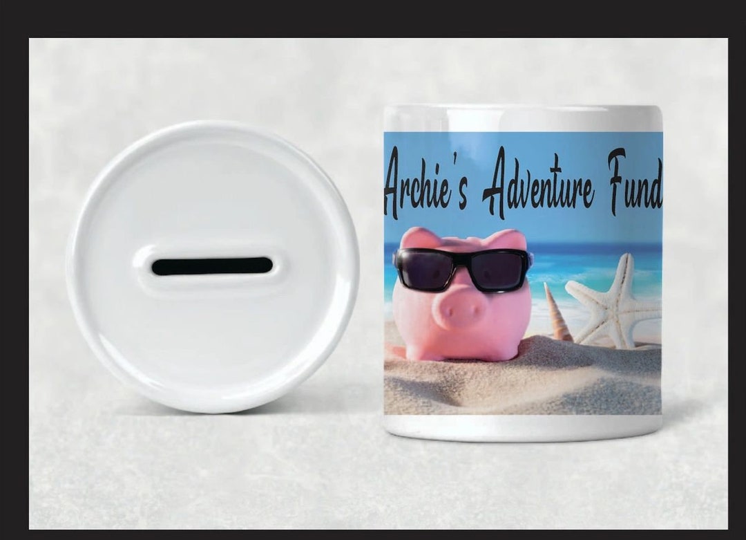 Coin Bank Piggy Bank Custom Personalize by Adding Your Own Art, Photo ...