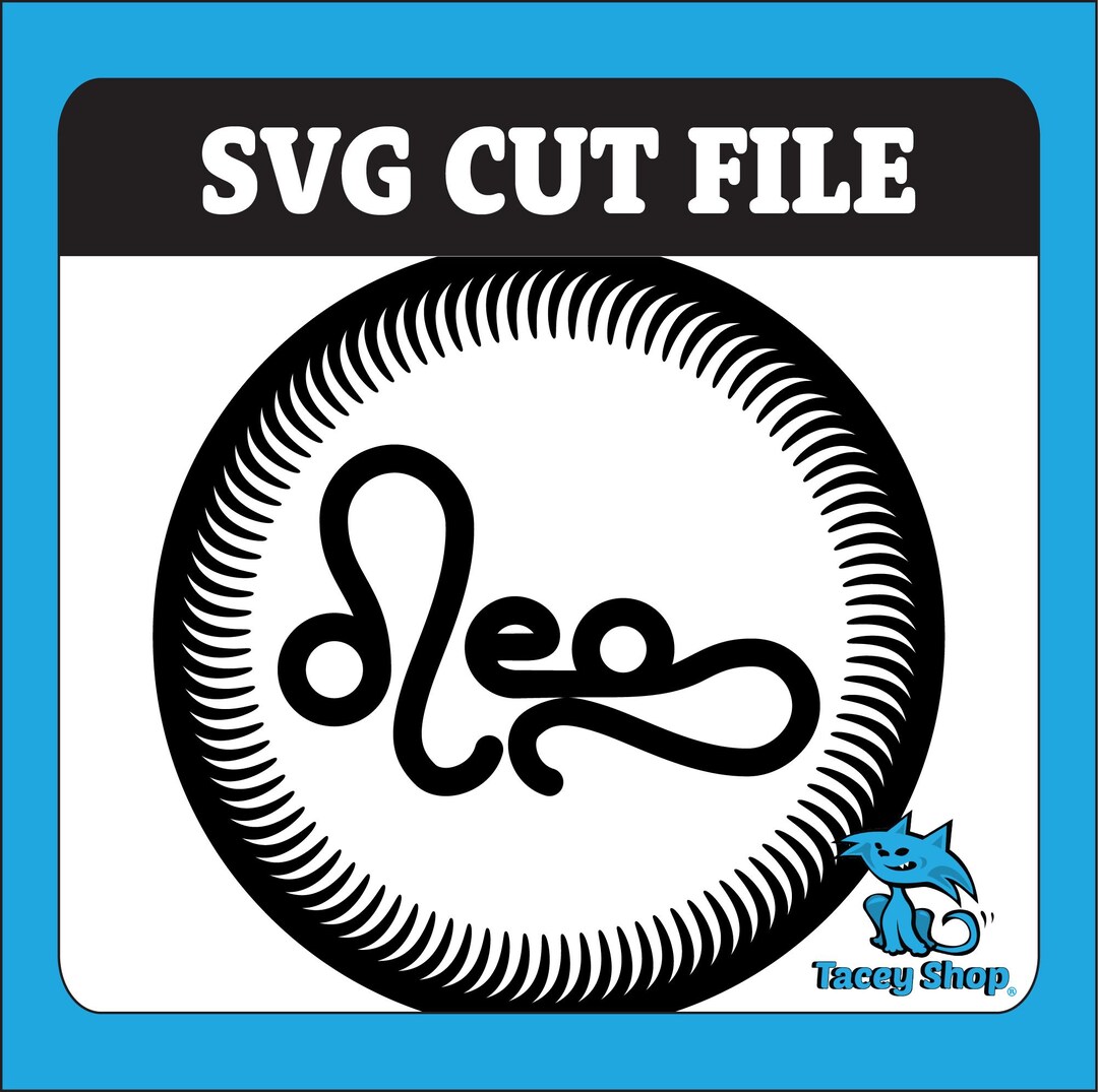 Leo Zodiac SVG Cut File: Astrology Sign for Cricut, Silhouette (digital ...