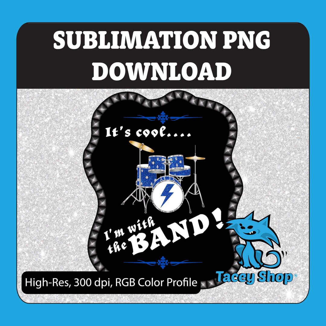 Funny Drum Set PNG: Musician Gift, Band Sublimation Design Printable - Etsy