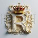 Golden Letter R Monogram With Crown – Luxury Digital Download, Royal ...