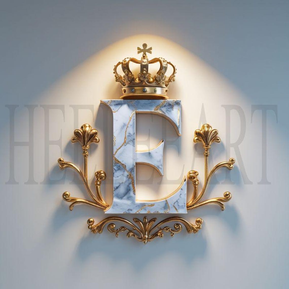 Digital Download Monogram E Letter With Crown, Royal Alphabet Initial ...