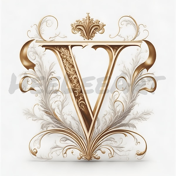 Monogram Letter V - Etsy