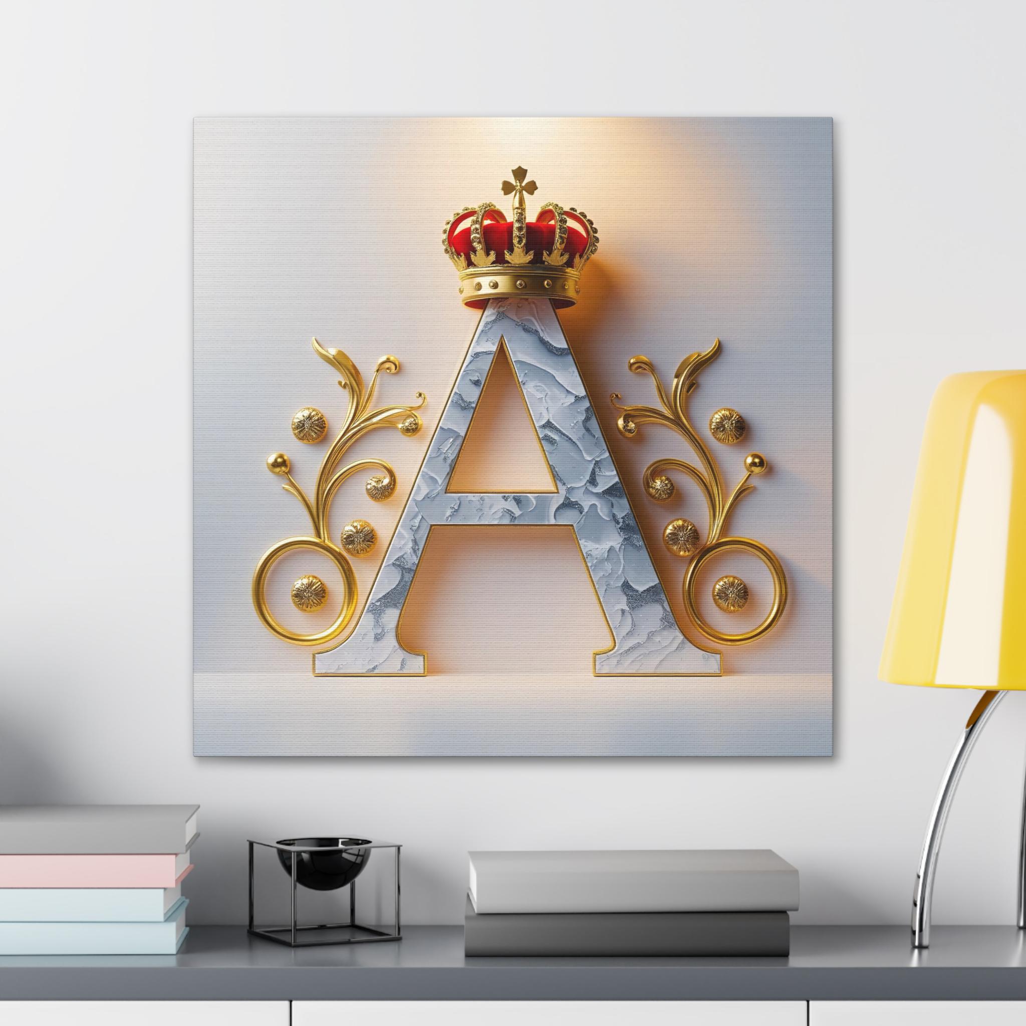 Digital Download Monogram M Letter With Crown, Royal Alphabet Initial ...