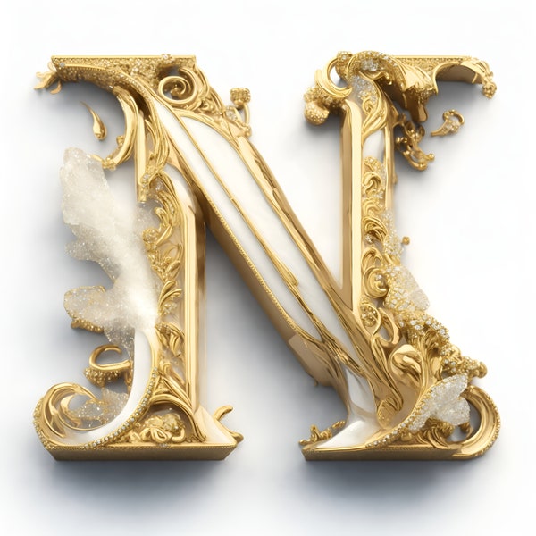 Monogram Letter N - Etsy