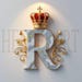 Digital Download Monogram R Letter With Crown, Royal Alphabet Initial ...