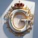 Golden Letter G Monogram With Crown – Luxury Digital Download, Royal ...