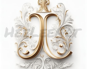 Letter A Golden Crown Alphabet Monogram Initials on White Background ...