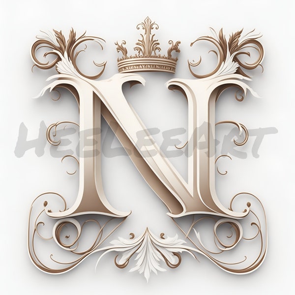 Monogram Letter N - Etsy