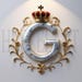 Digital Download Monogram G Letter With Crown, Royal Alphabet Initial ...