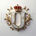 Digital Download Monogram U Letter With Crown, Royal Alphabet Initial ...