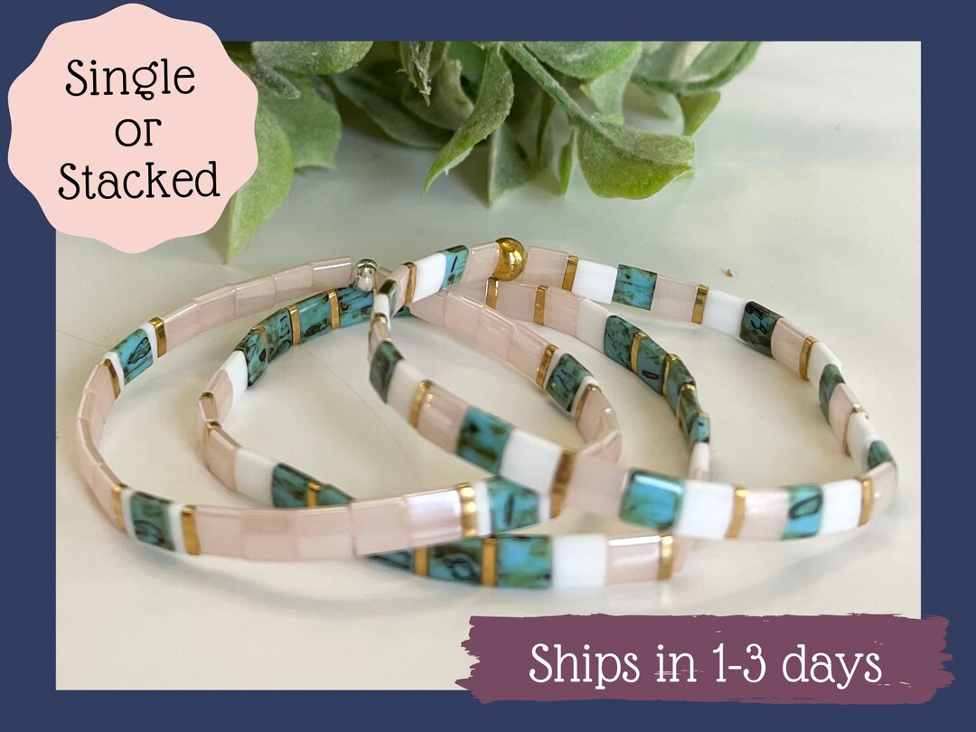 Tile Bracelet-bracelet for Women-bracelet Beaded-tile Beads-tila ...