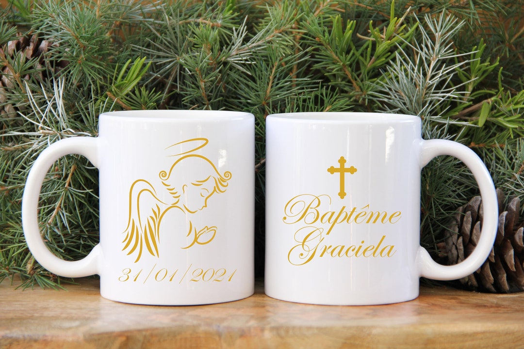 Personalized Baptism Mug, Ceramic Mug, Baptism Decoration, Personalized ...