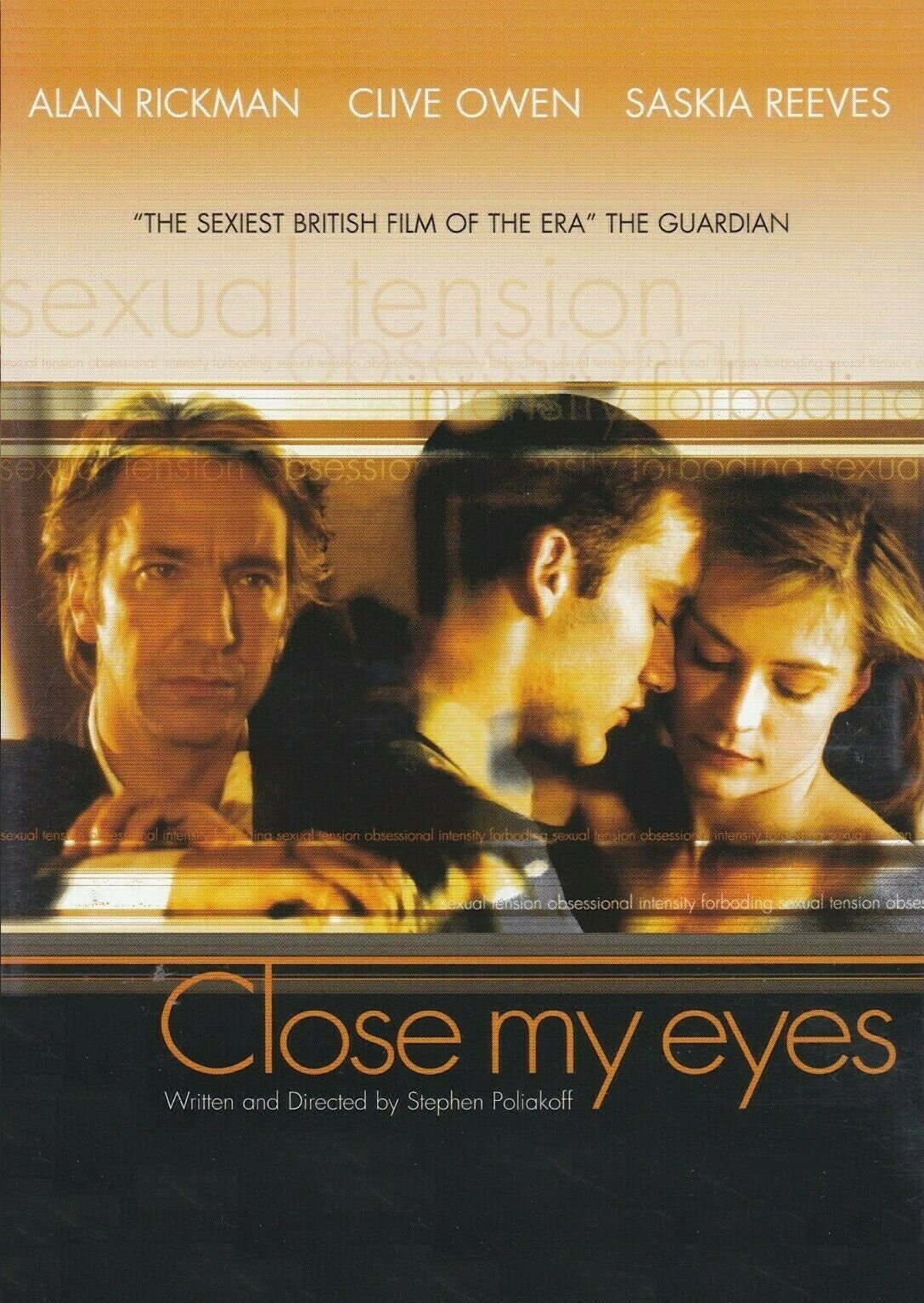 Dvd Close My Eyes 1991 Con Alan Rickman Saskia Reeves Clive Owens Etsy Italia