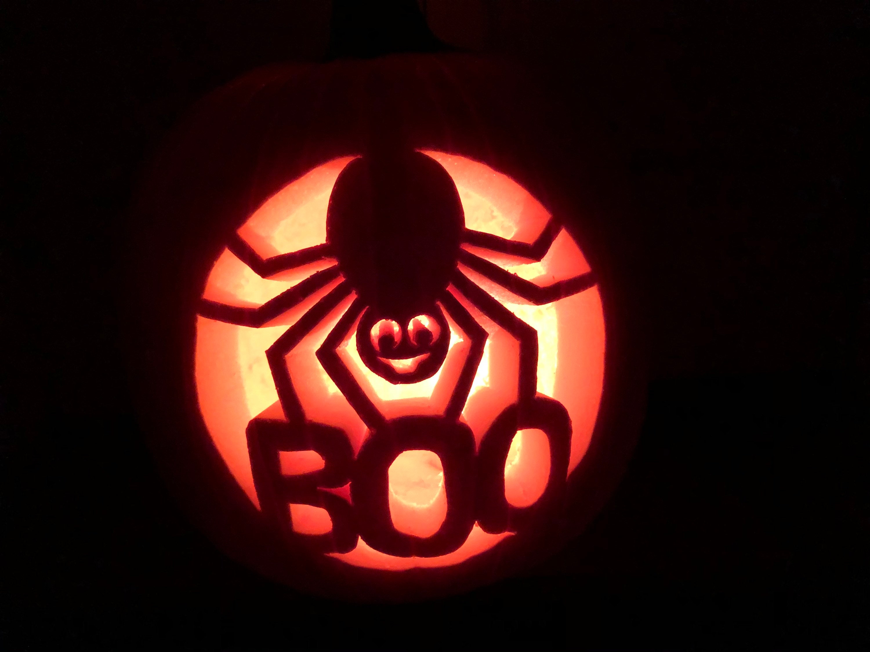 BOO! Spider Carving Pattern - Etsy