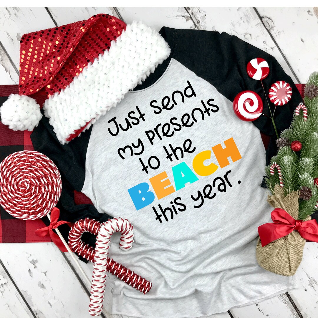 Beach Christmas Svg, Beach Christmas T-shirt, Beach Xmas Iron-on ...