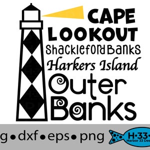 Cape Lookout Svg Lighthouse Svg Lighthouse Cricut - Etsy Canada