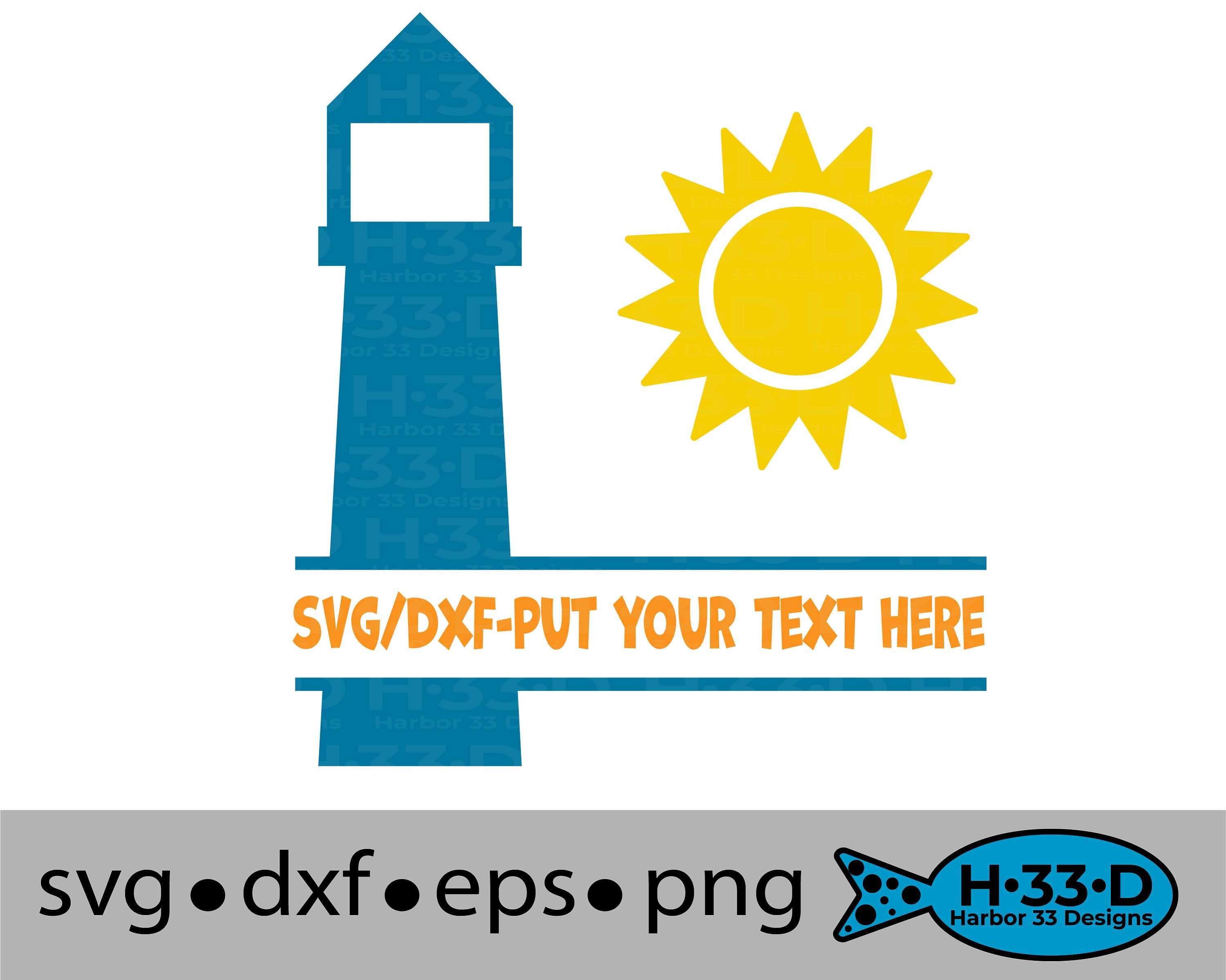 Blank Beach Monogram, Lighthouse Frame, Lighthouse Svg, Lighthouse ...