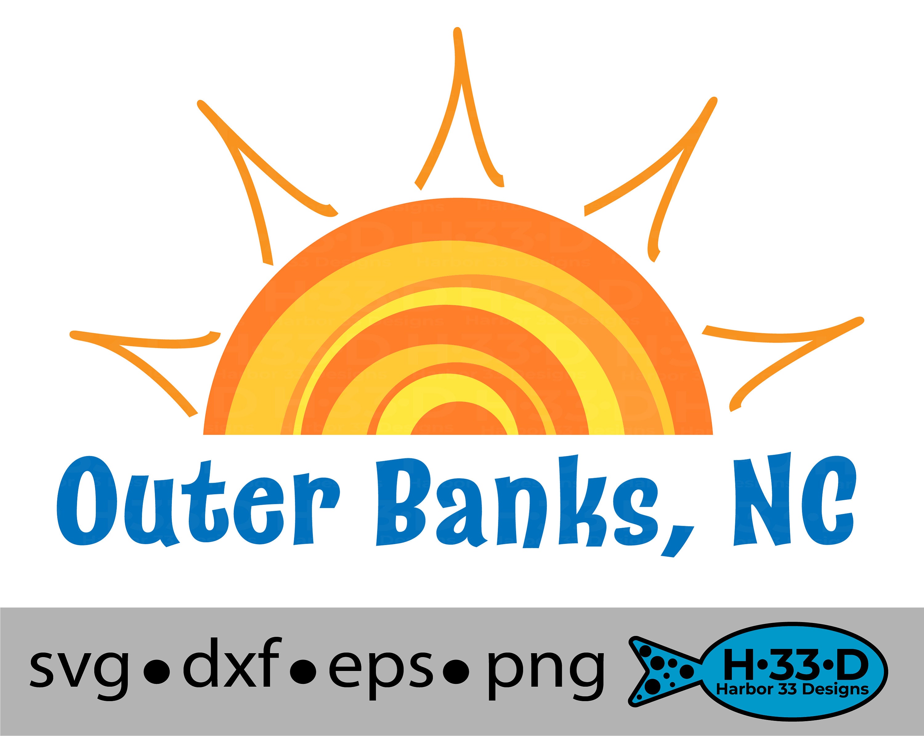 Outer Banks svg, Outer Banks Cricut, decoración de la playa, sun svg ...