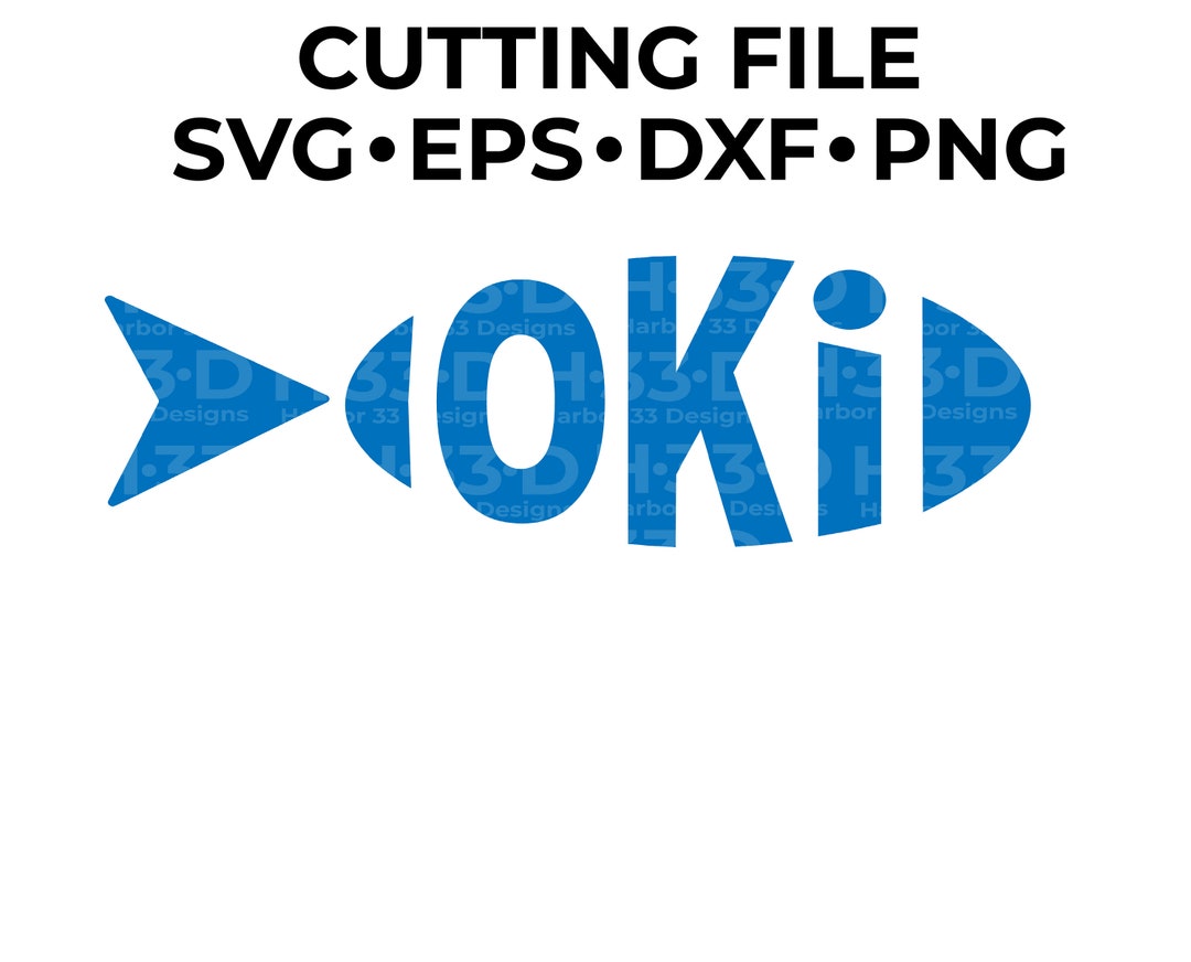 OKI Fish Svg, Oak Island, North Carolina Coast, Beach Life Svg - Etsy