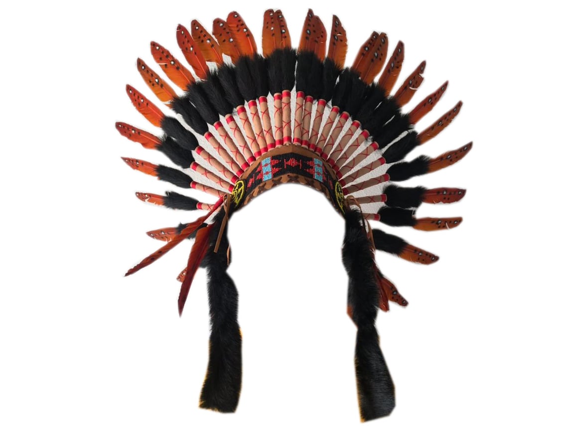 Warbonnet Chiefhats, Native American Indian Inspired, Feather Headdress ...