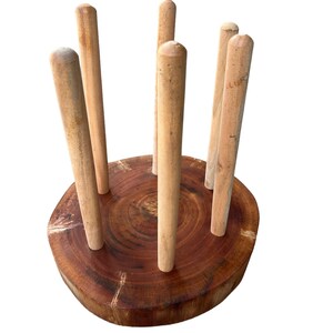 Didgeridoo Stand Display Wood 15" or 18" Diameter Heavy Strong Stable ...