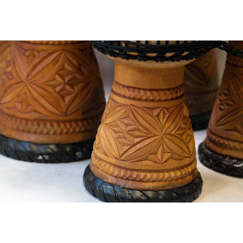 New Djembe Master Mali Style Carved, 20" Tall, 11" Head and 24" Tall ...