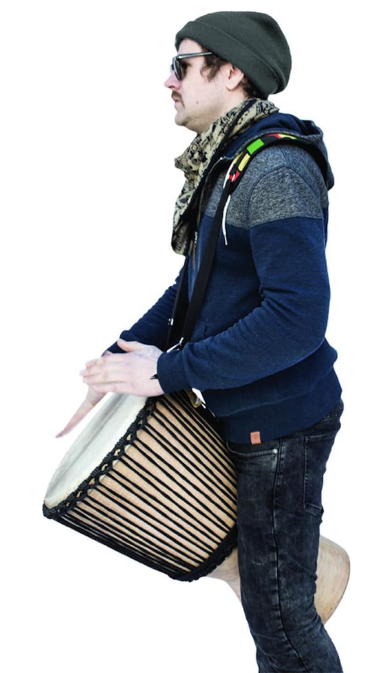 Djembe Belt Rasta or Black Djembe Backpack Back-strap - Etsy