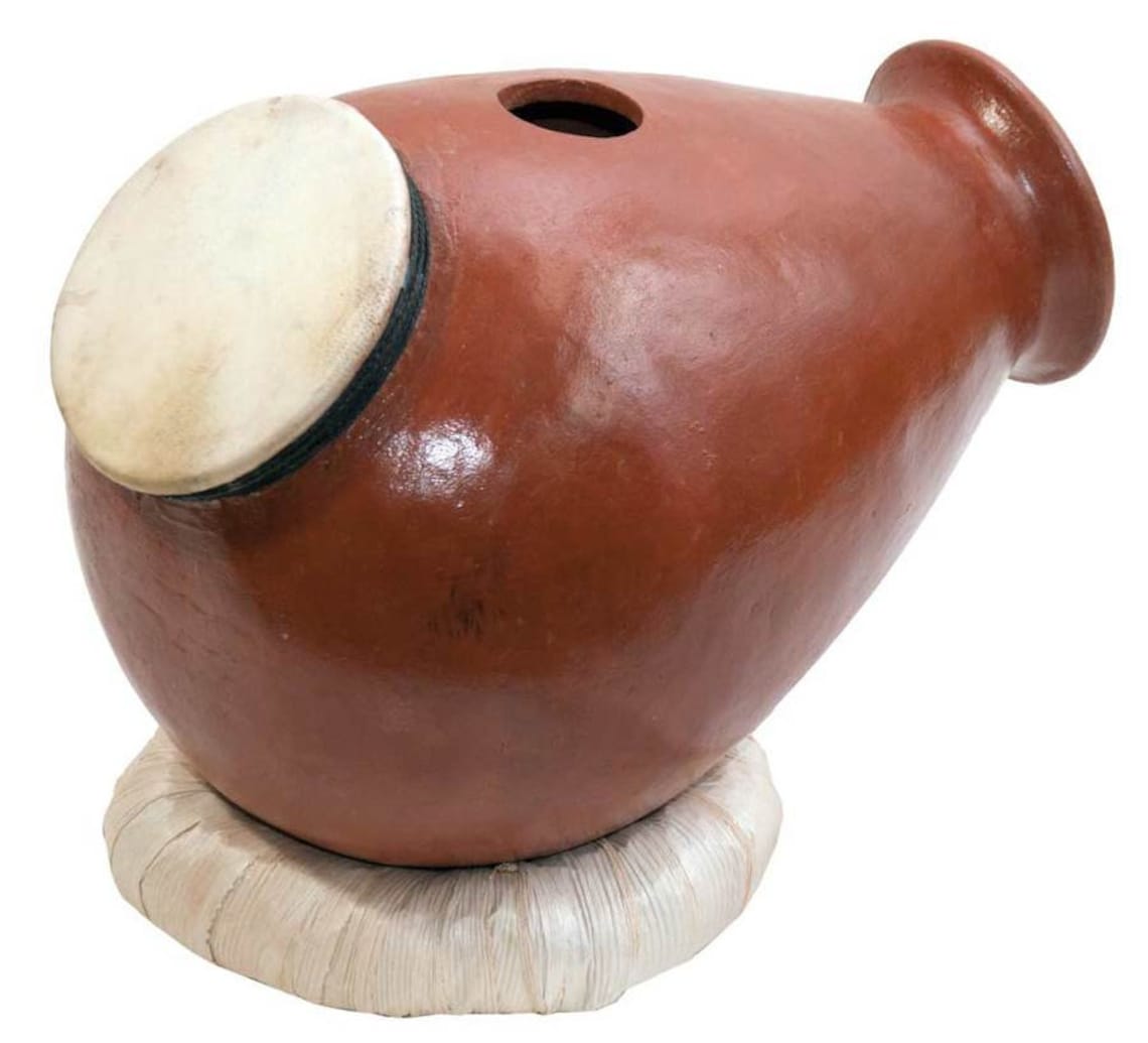 Udu Clay Drum With Goat Skin - Etsy