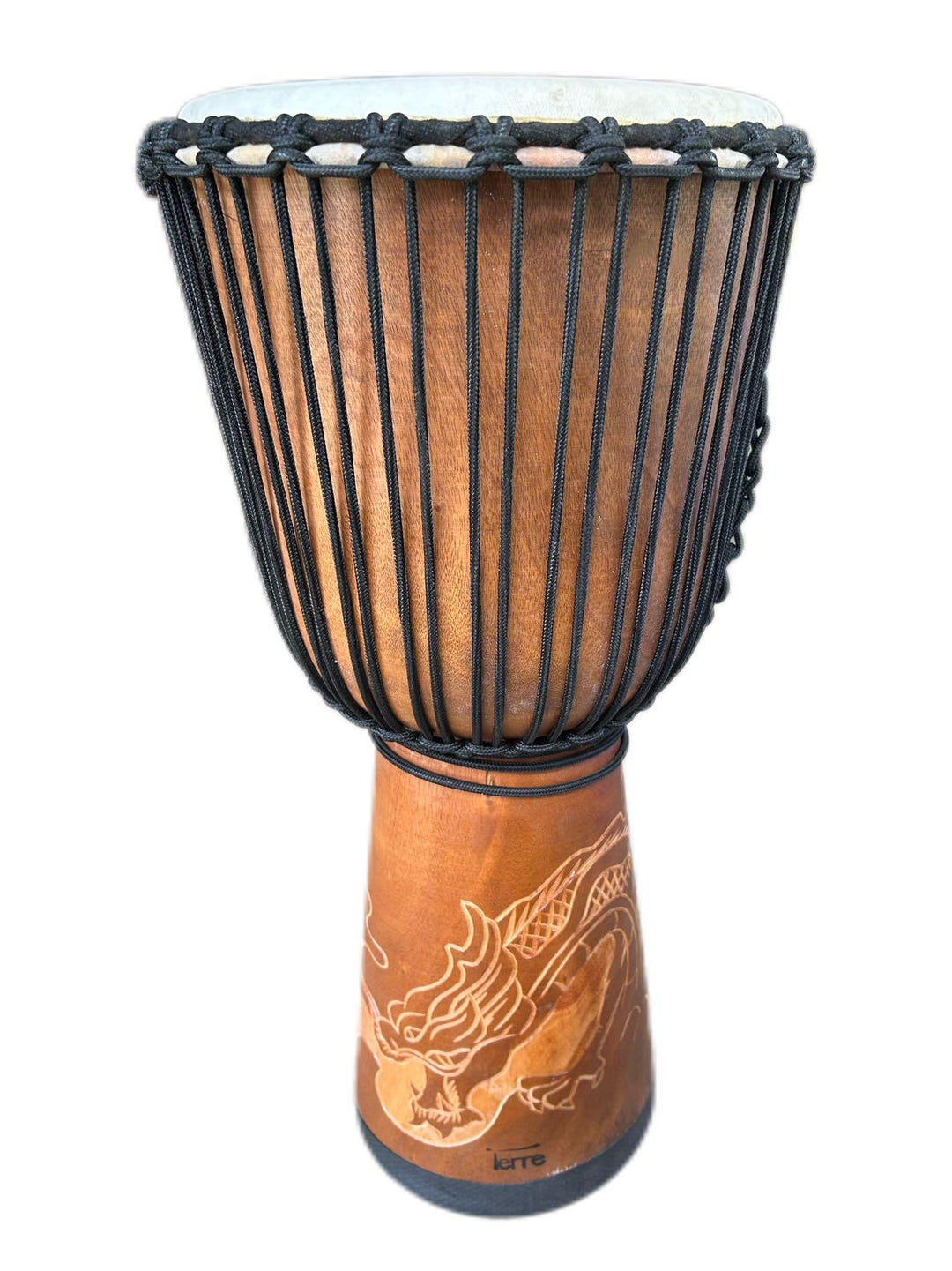 Terre Djembe Standard Dragon 24" Tall, 10-11" Head, 26" Tall, 12-13 ...
